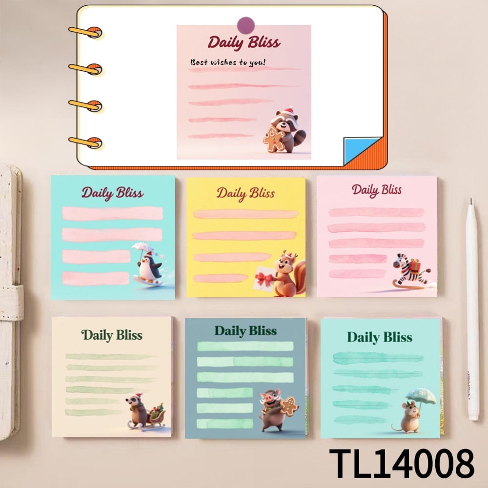 Your Companion with Cute Animal Sticky Notes (3.54×3.54 Inches) 100 ...