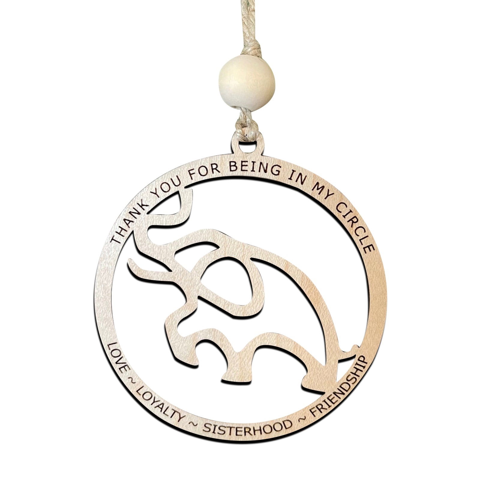 Companion Elephant Pendant Wooden Car Decor A To Friendship - Walmart.com