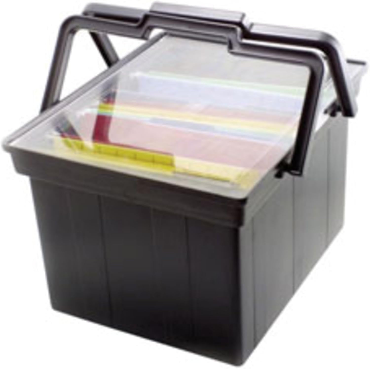 Companion Letter/Legal Portable Plastic File Box, Includes Lid and ...
