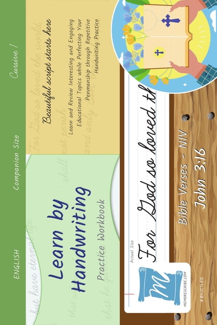 Companion Size Handwriting Practice Workbook - Bible Verses - Jonh 3: ...