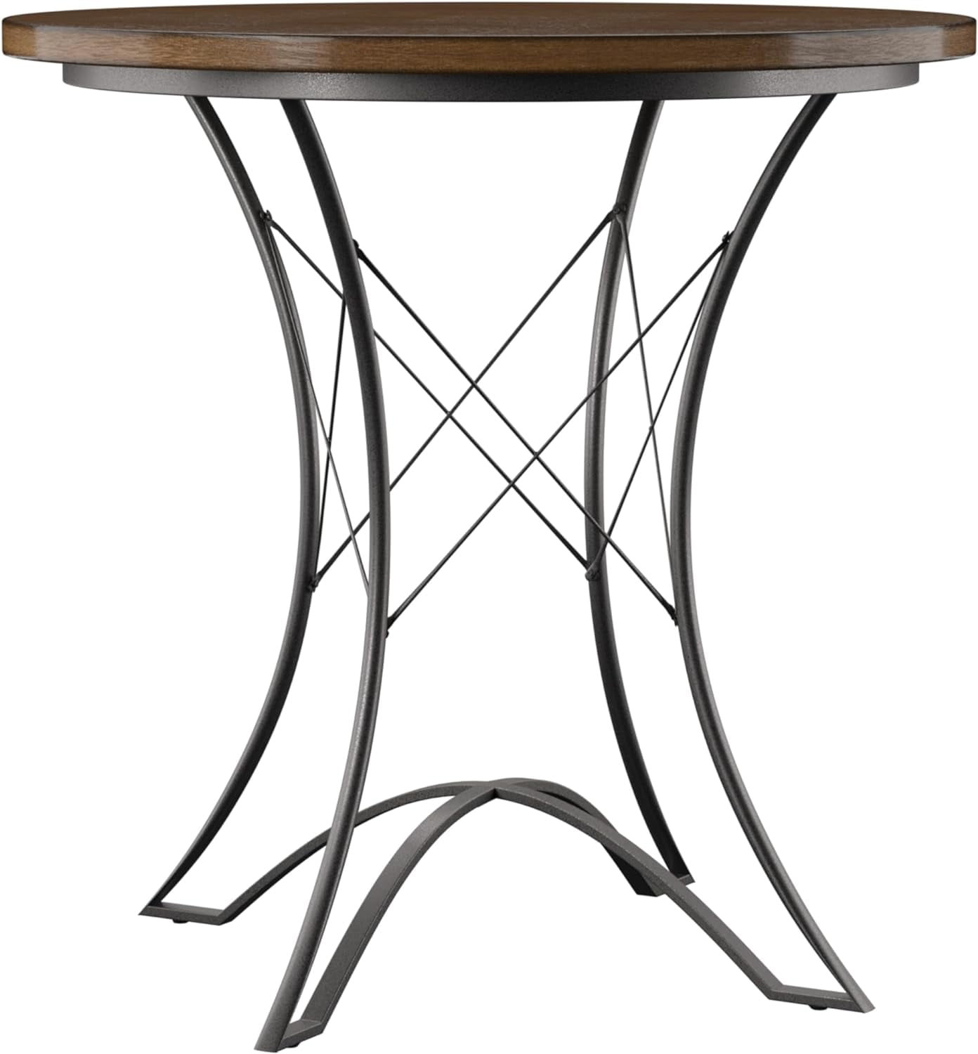 Company 36" Adele Round Counter Kitchen Dining Table, Arched Metal Table Base with Wire ...