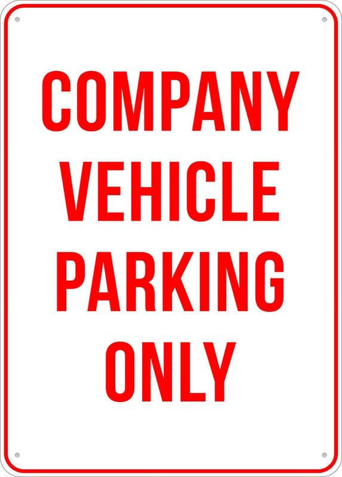 Company Vehicle Parking Only Sign For House Door Office Business Yard ...