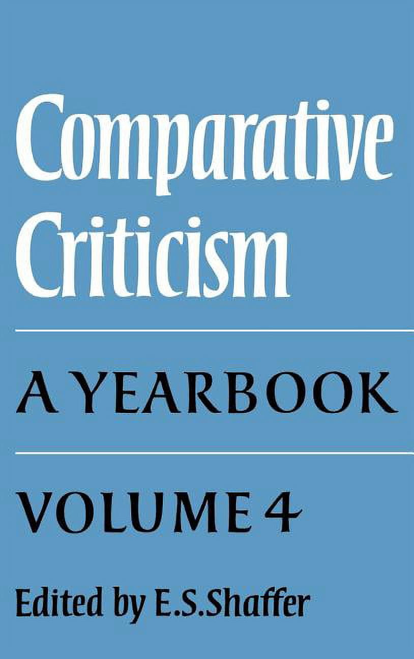 Comparative Criticism Comparative Criticism: Volume 4, the Language of ...
