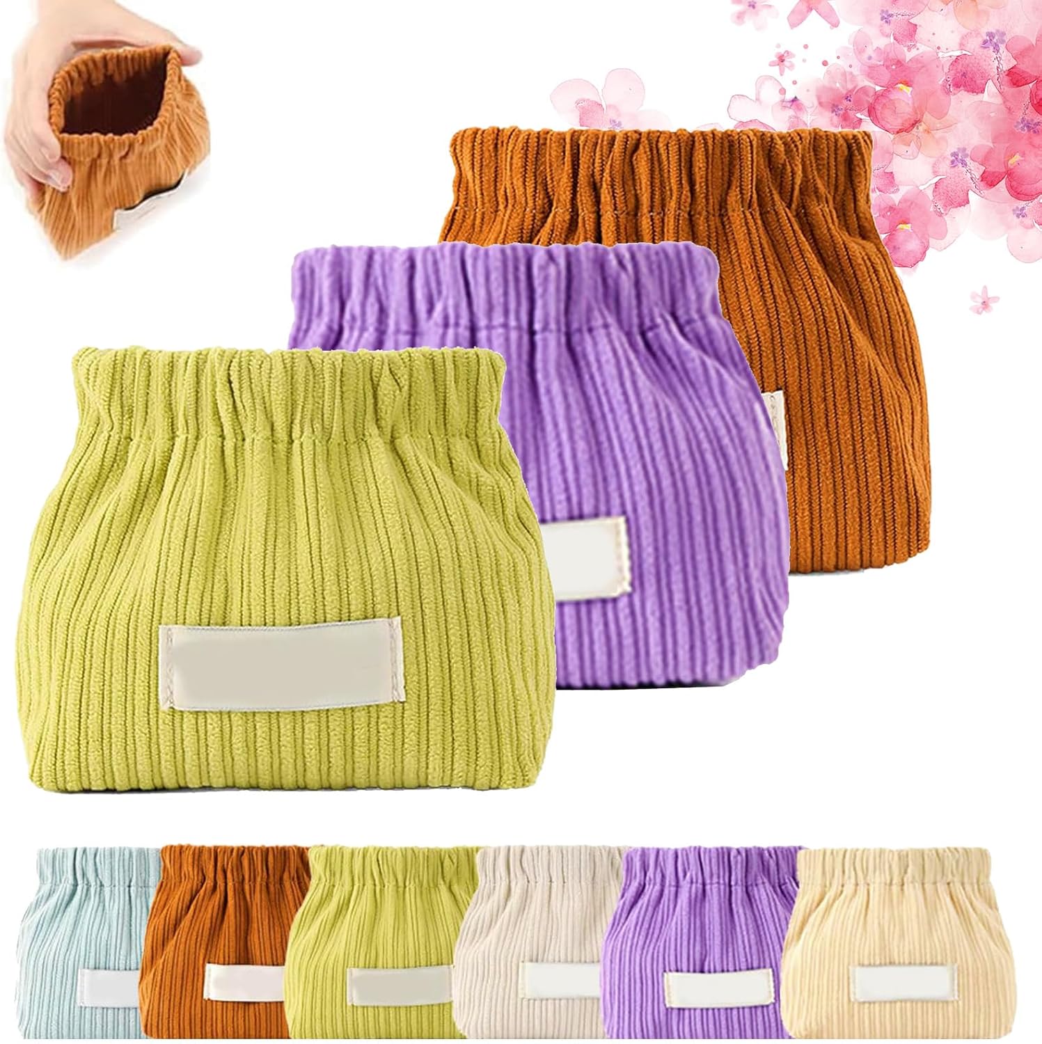 Comparisonk Corduroy Elastic Hair Tie Organizer, Shrapnel Portable ...
