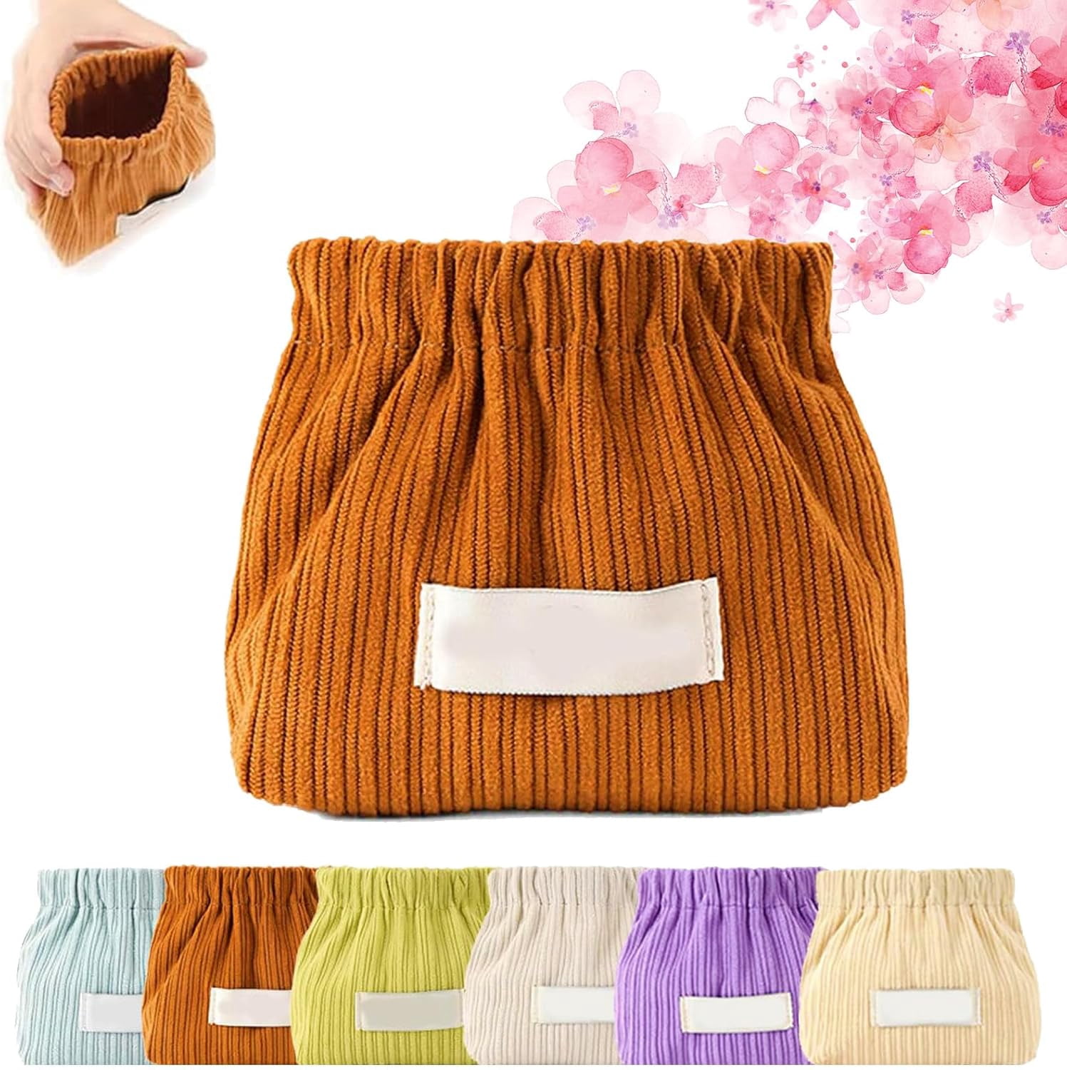 Comparisonk Corduroy Elastic Hair Tie Organizer, Shrapnel Portable ...