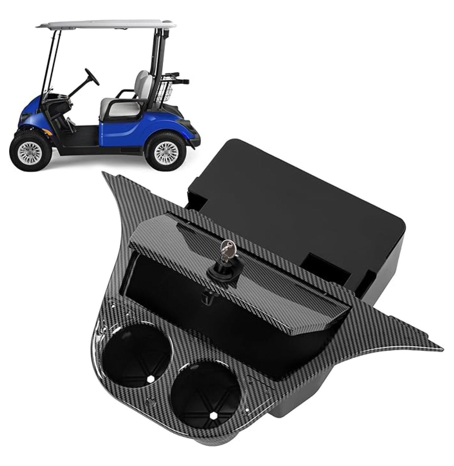 Compartment Compatible with Drive Golf Carts Plastic-PP Carbon Fiber Color Compartment - Walmart.com