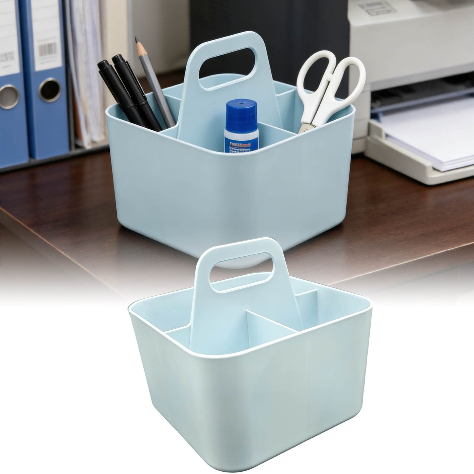 -Compartment Desk Organizer with Handle for Art Supplies Craft Tools ...