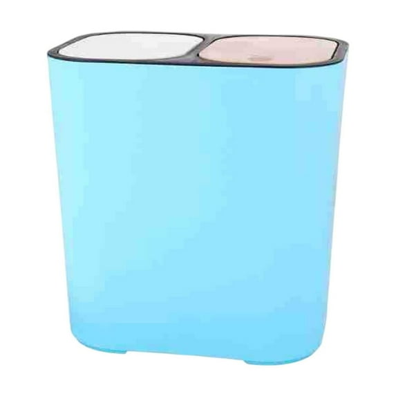 Compartment Dual Bin Trash Can With Lid Dry Wet Waste Separation ...