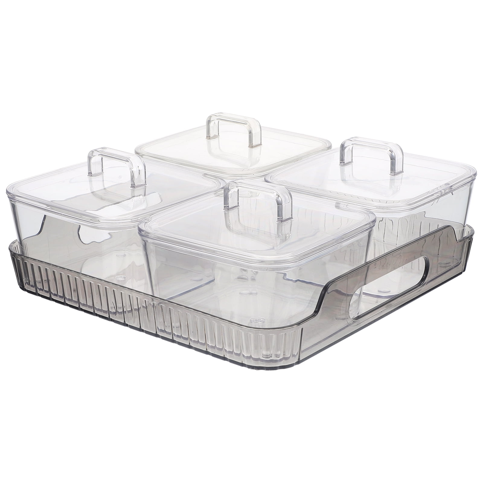 NIAIZEK Grey Snack Case with PET Compartment Design, Large Capacity ...