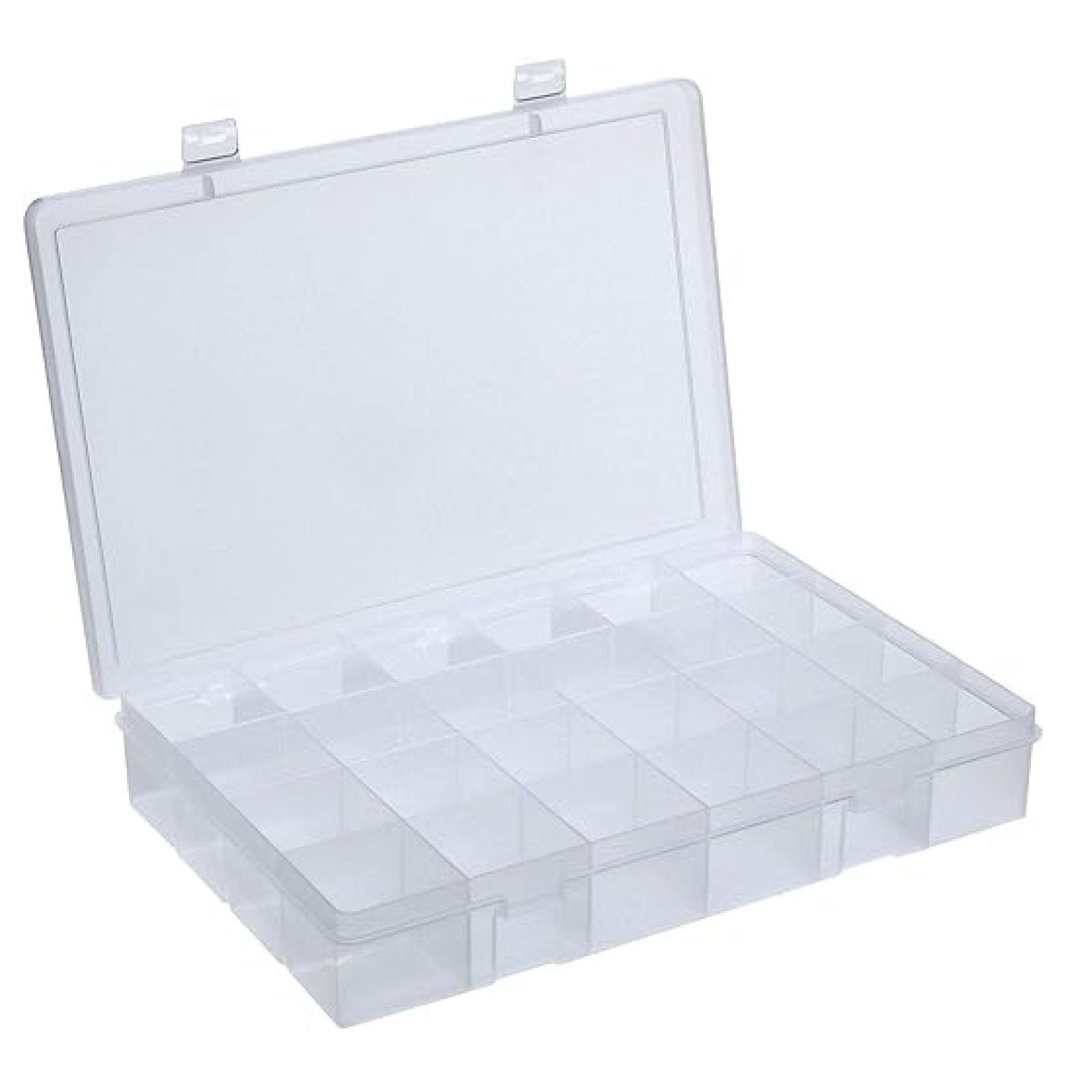 Compartment Storage Boxes 24 Compartment - 5 Pack Clear Parts Organizer ...