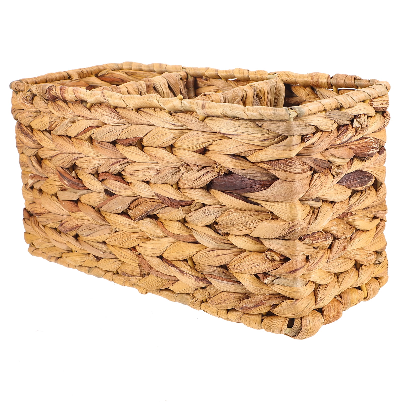 Eease Woven Toilet Tank Basket with 3 Compartments - Bathroom/Kitchen ...
