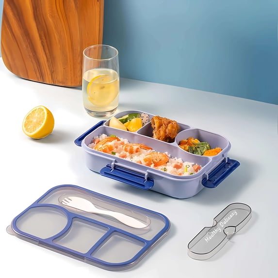 Compartmentalized Sealed Bento Box Portable Lunch Container with ...
