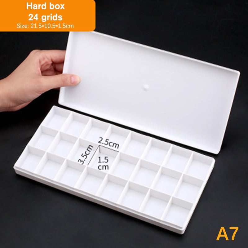 Compartments Plastic Paint Palette Paint Tray with Soft Lid Art Paint ...