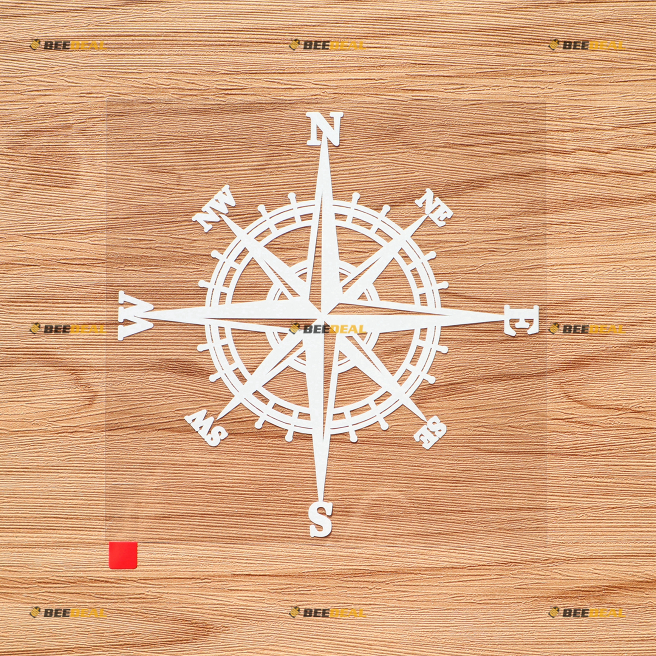 Compass 4X4 4WD Off Road Car Vinyl Decal Sticker - White 6 Inches - fit ...