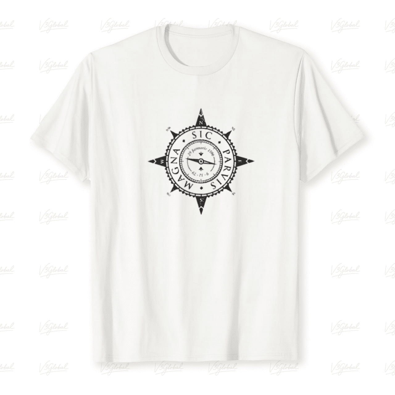 Compass Adventure Symbol Retro Outdoor Exploration Graphic Print Unisex ...
