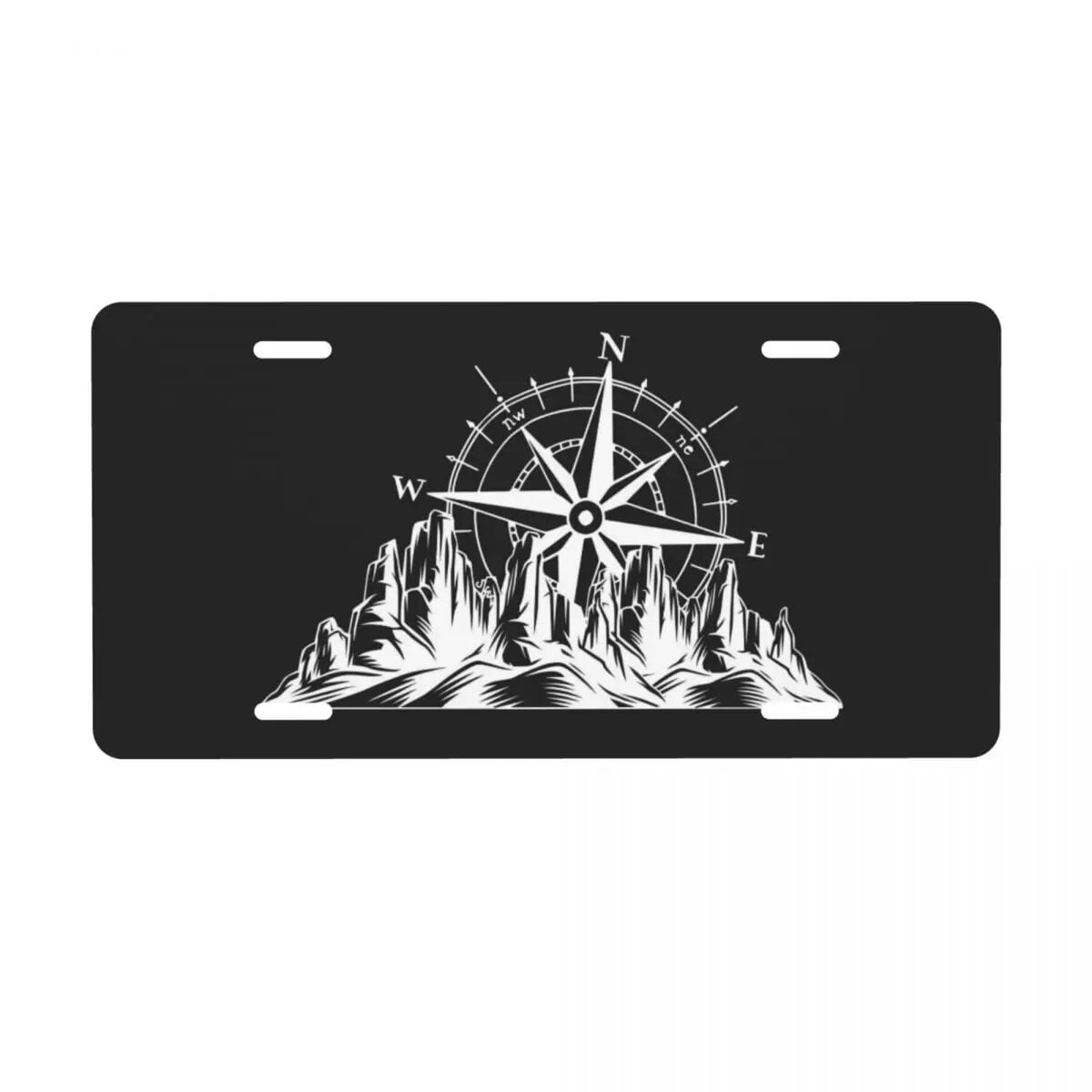 Compass And Mount License Plate Cover Vanity Tag Custom Camper ...