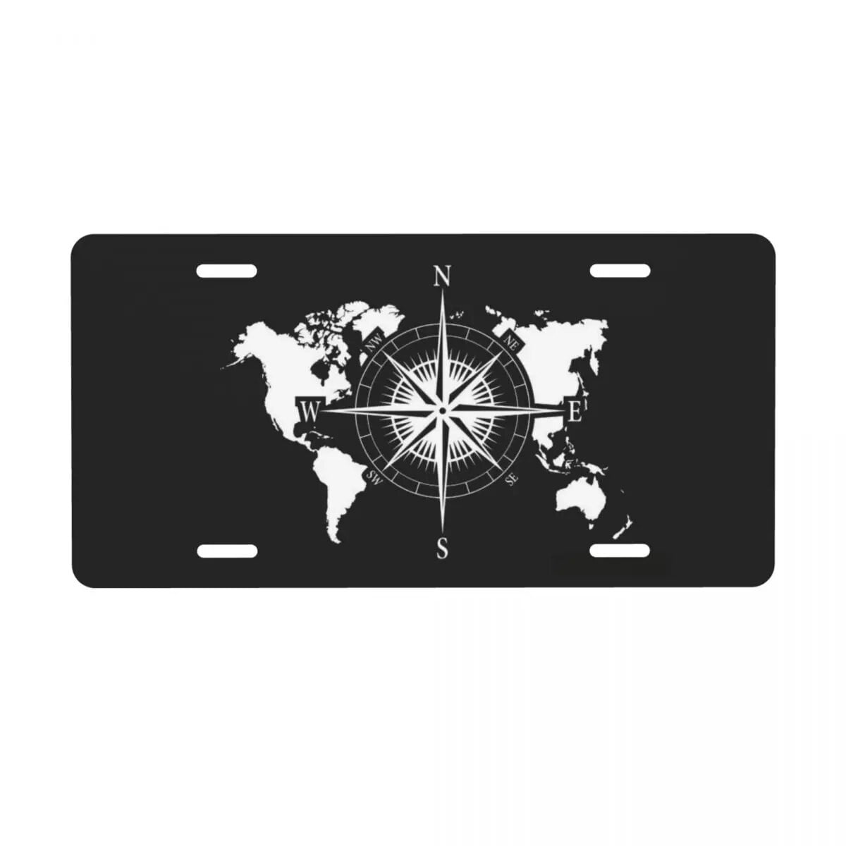 Compass And Mount License Plate Cover Vanity Tag Custom Camper ...