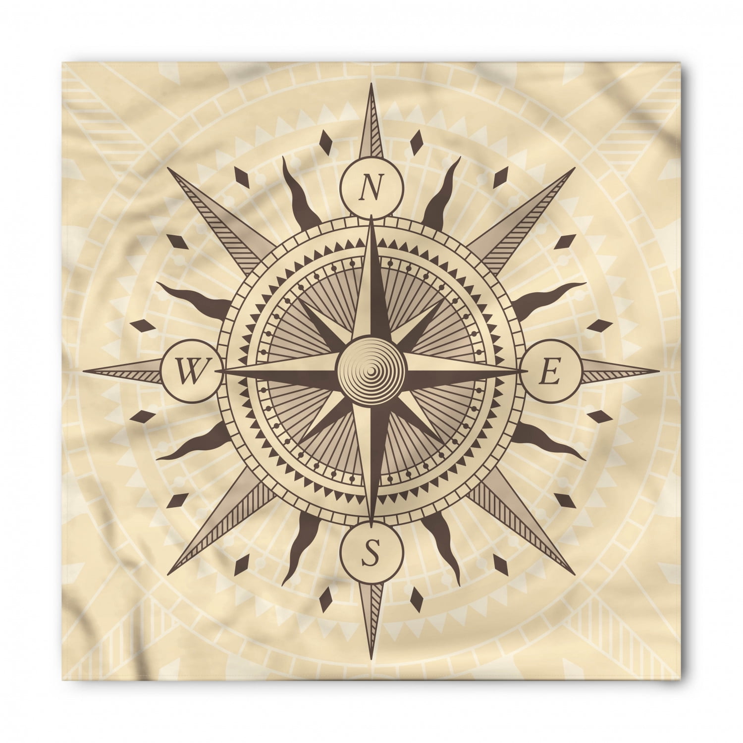 Compass Bandana, Sea Exploration Theme, Unisex Head and Neck Tie, by ...