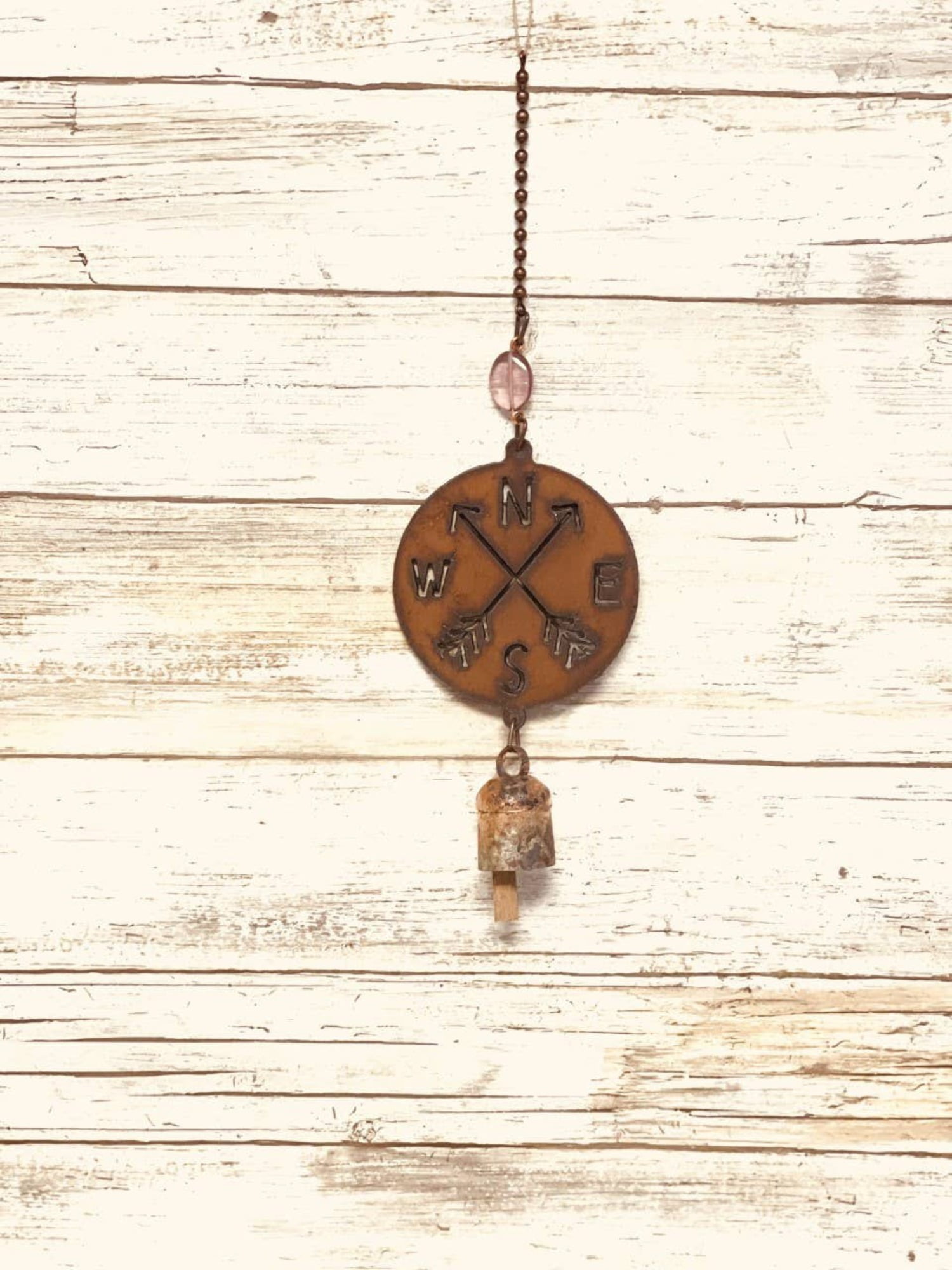 Compass Bell Rustic Metal Garden Bell Chime - Walmart.com