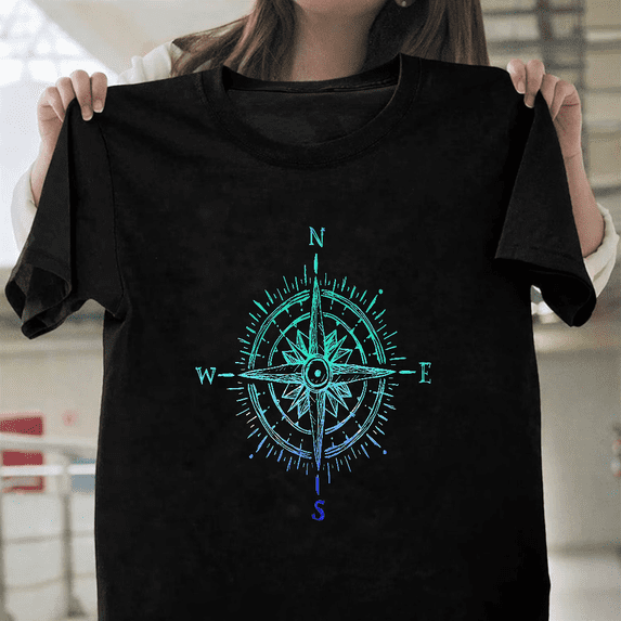 Compass Boat Captain Boating Pontoon Nautical Sailor Gift Unisex T ...
