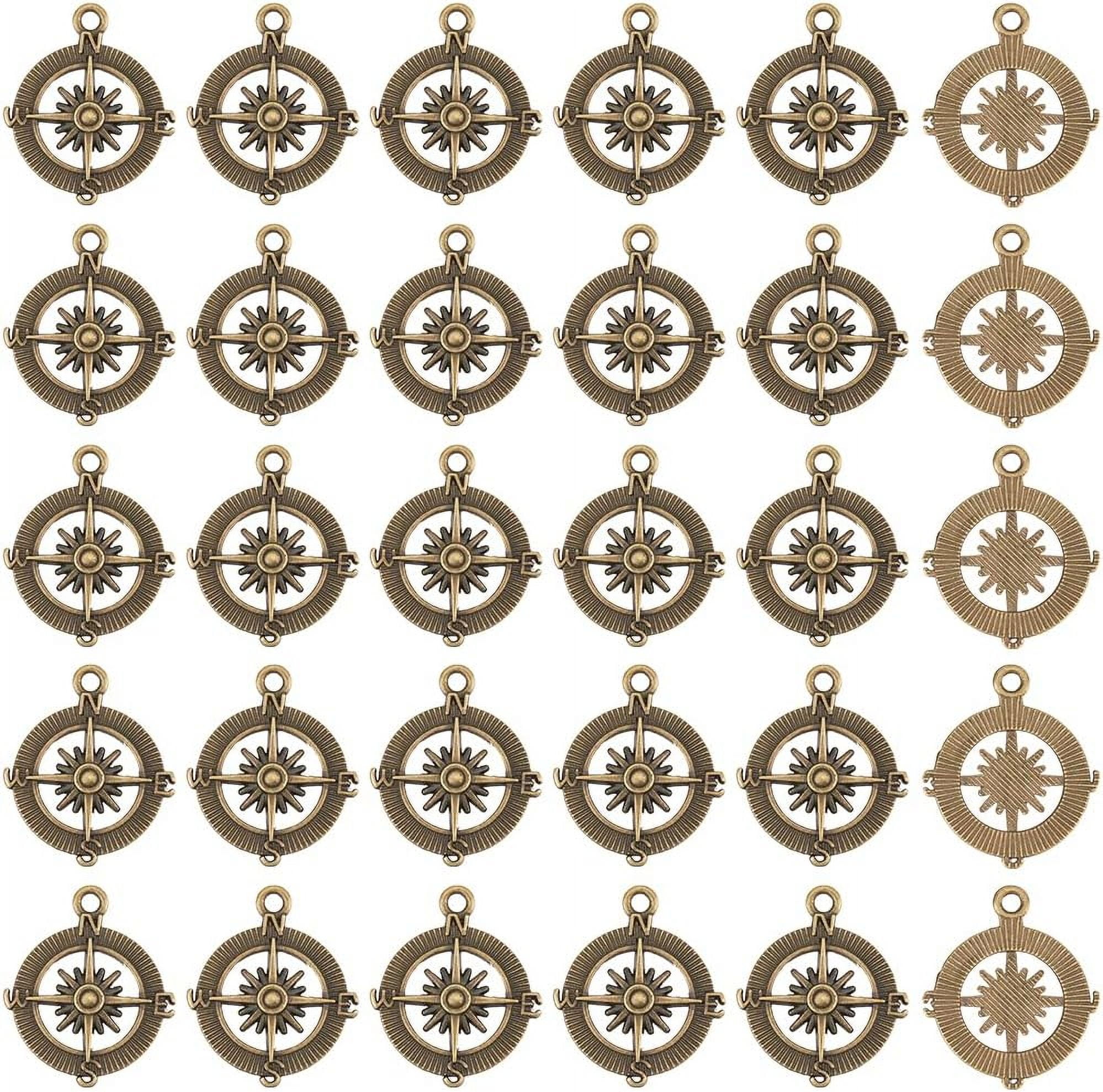 Compass Charms Bulk Nautical Charms Anchor Ocean Sea Compass Charm for ...