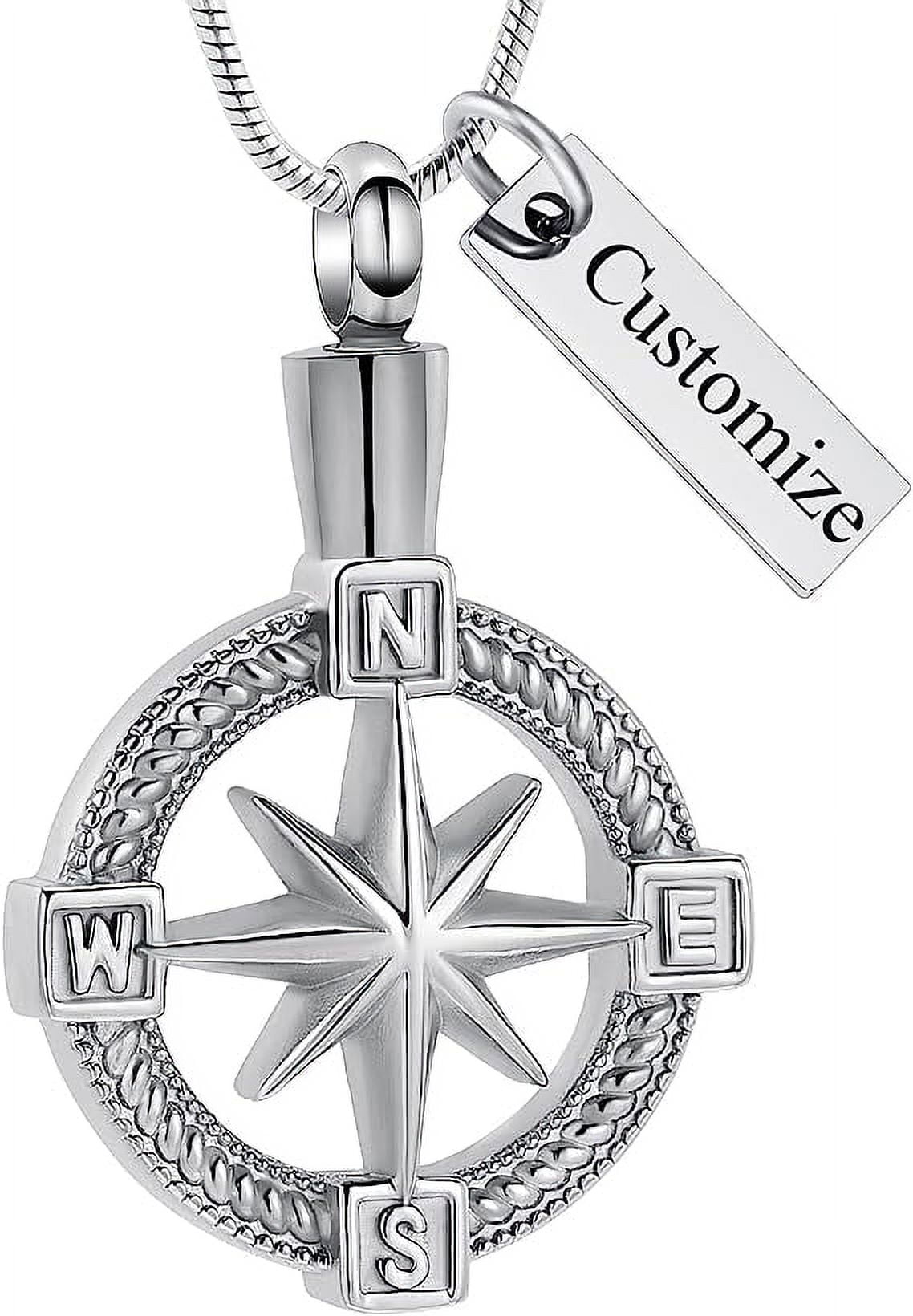 Compass urn necklace store