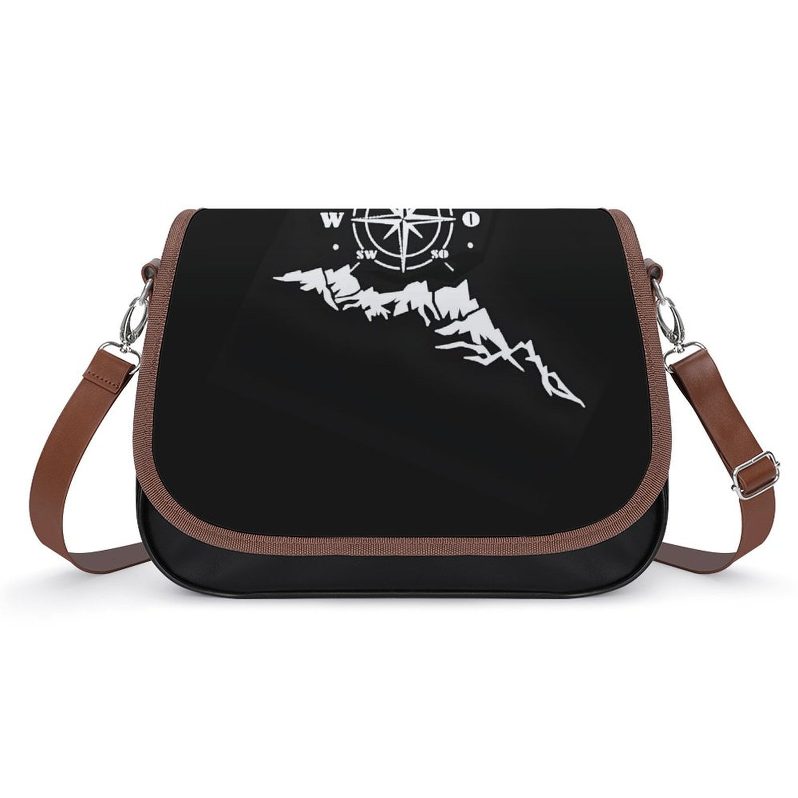 Compass Graphics Pu Leather Shoulder Bag Essential For Daily Travel ...