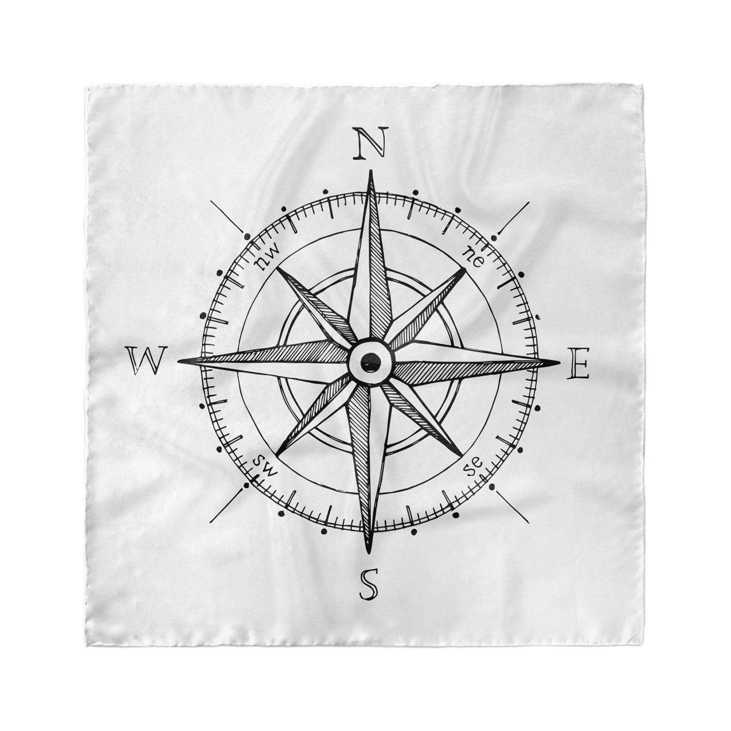 Compass Head Scarf, Windrose Directions, Head Wrap, 3 Sizes, by ...