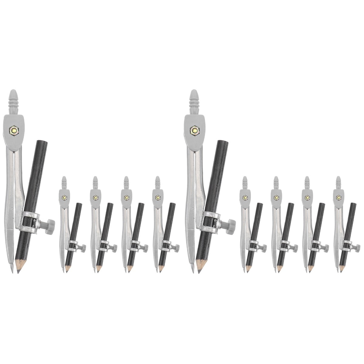 Compass Kit 10 Pcs Drawing Compasses Portable Protractor Circle Tool ...
