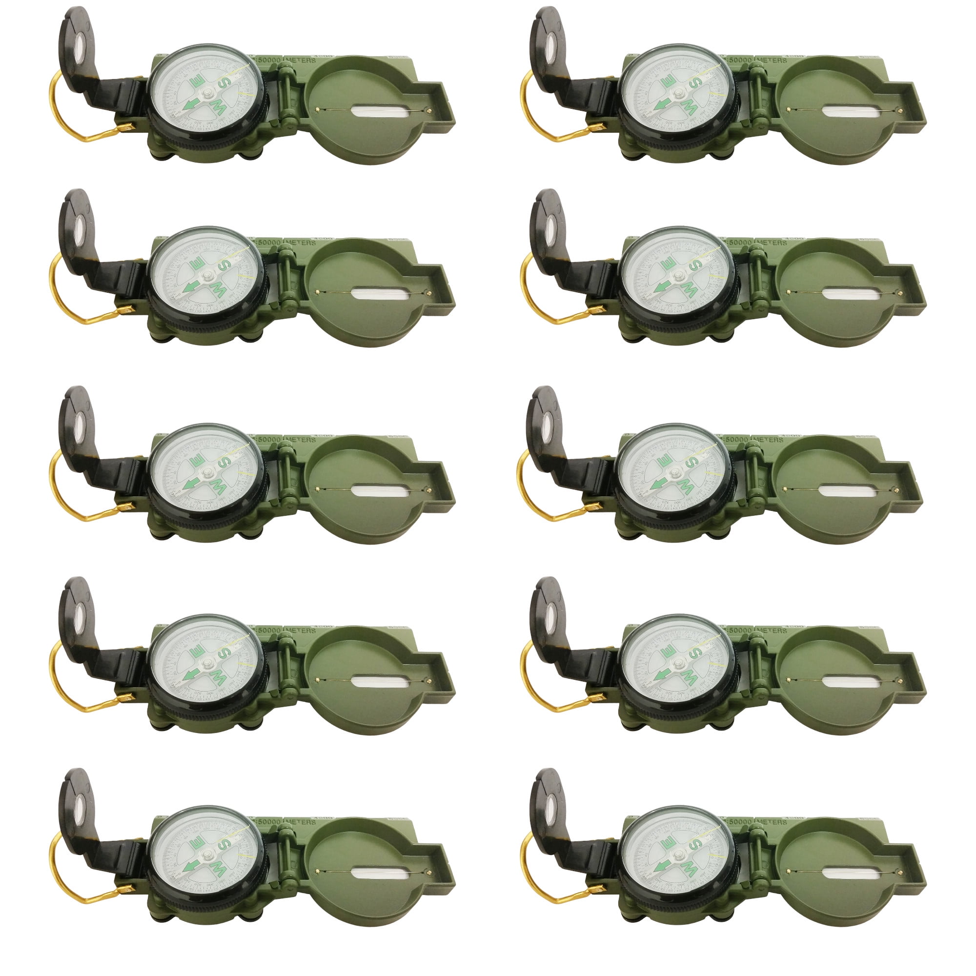 Compass Lensatic Military Style. Pack of 10. - Walmart.com