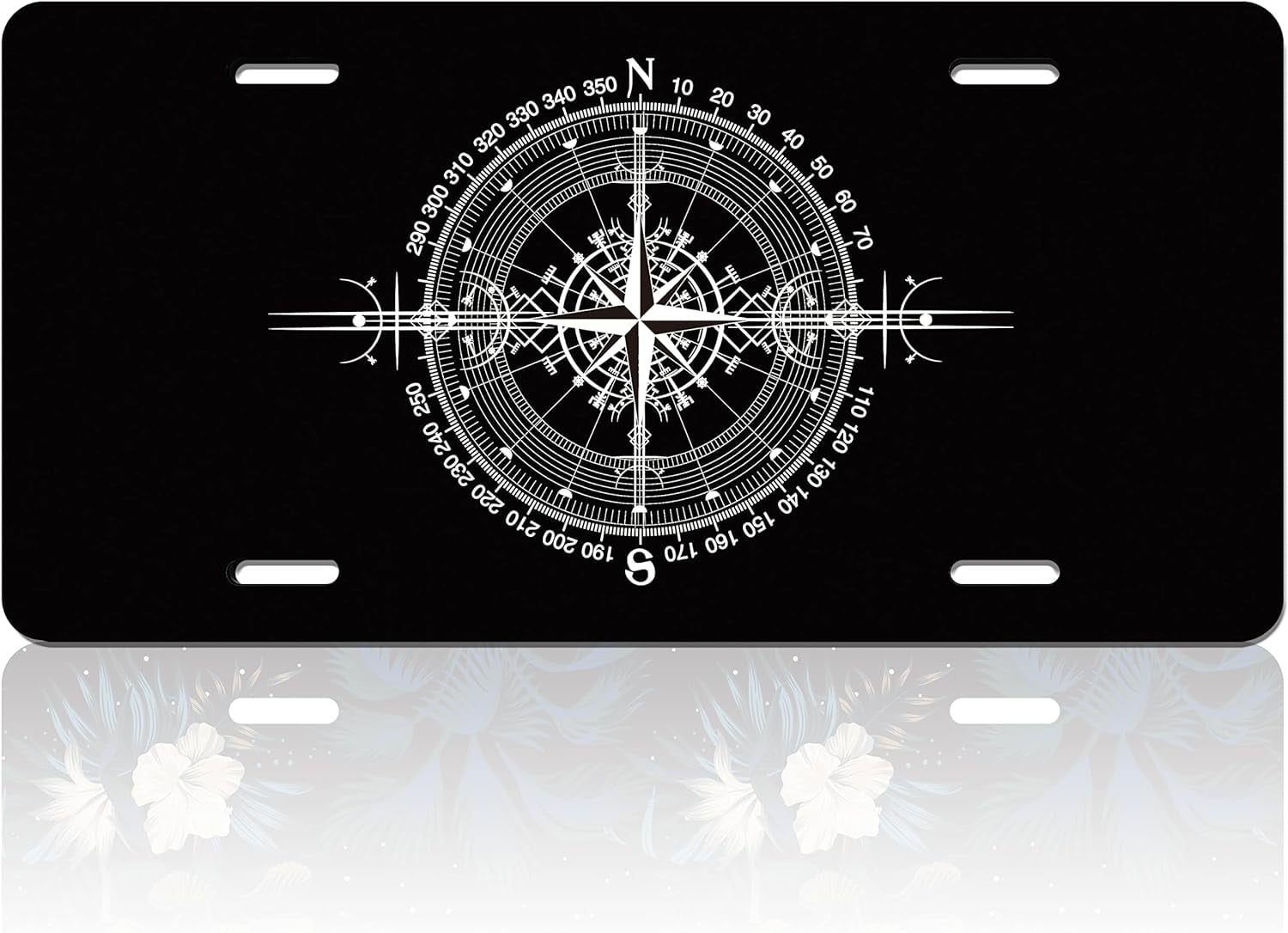 Compass License Plate Cover Compass Symbol License Plate Direction ...