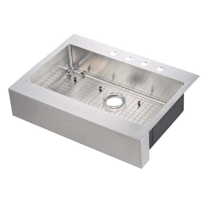 Compass Manufacturing 482-6516 Retrofit Dual Mount Apron Farm Sink ...