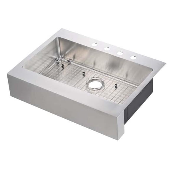 Compass Manufacturing 482-6516 Retrofit Dual Mount Apron Farm Sink ...