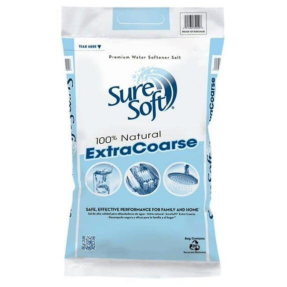 Compass Minerals Suresoft 50 lbs Water Softener Solar Salt XCS, White Blue Bag - Walmart.com