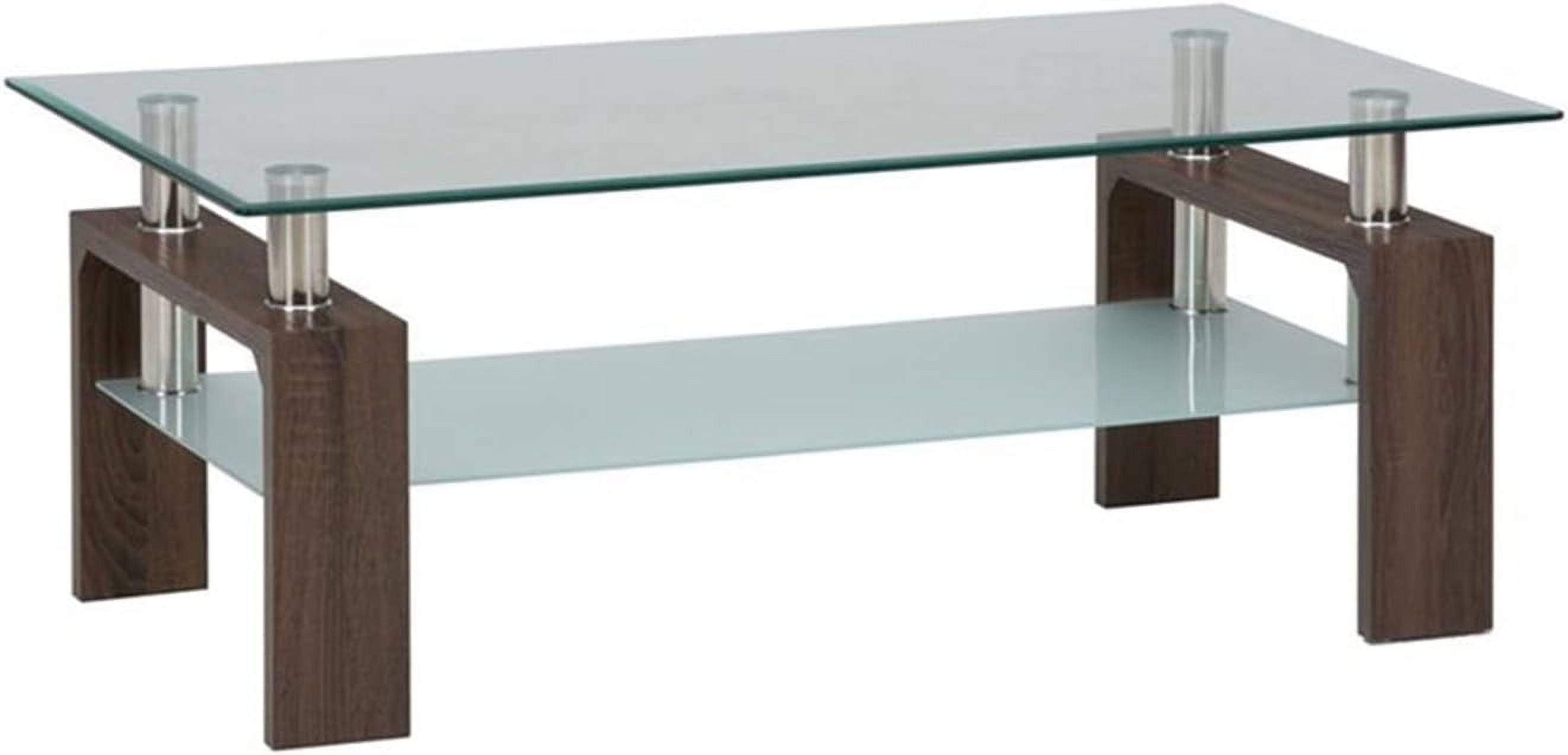 Compass Modern Glass Coffee Table - Walmart.com