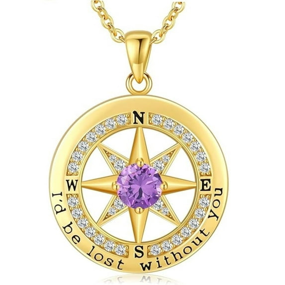 HESHPAWS Compass Necklace, Compass Jewelry Women Wedding Anniversary ...