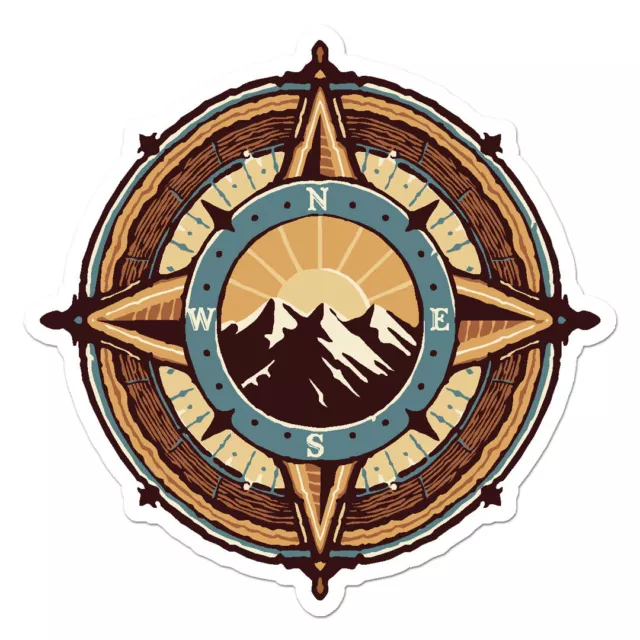 Compass North South Sticker Phone Decal Water Bottle Stickers Car ...