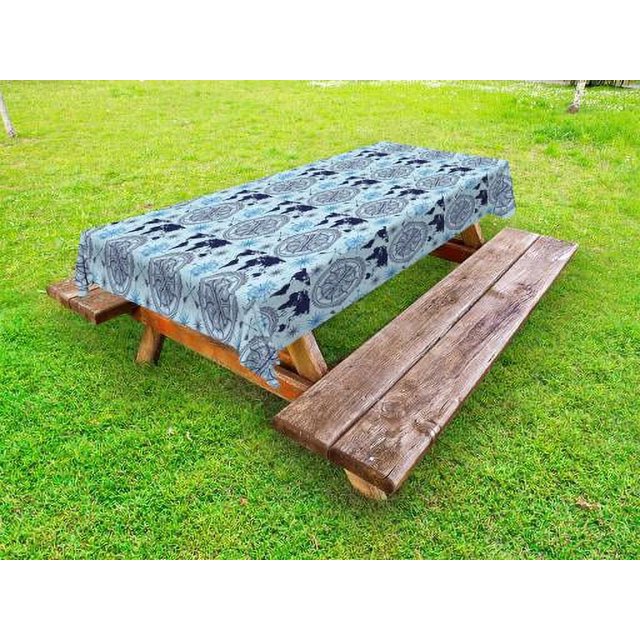 Compass Outdoor Tablecloth, World Map Pattern Vintage Inspirations ...