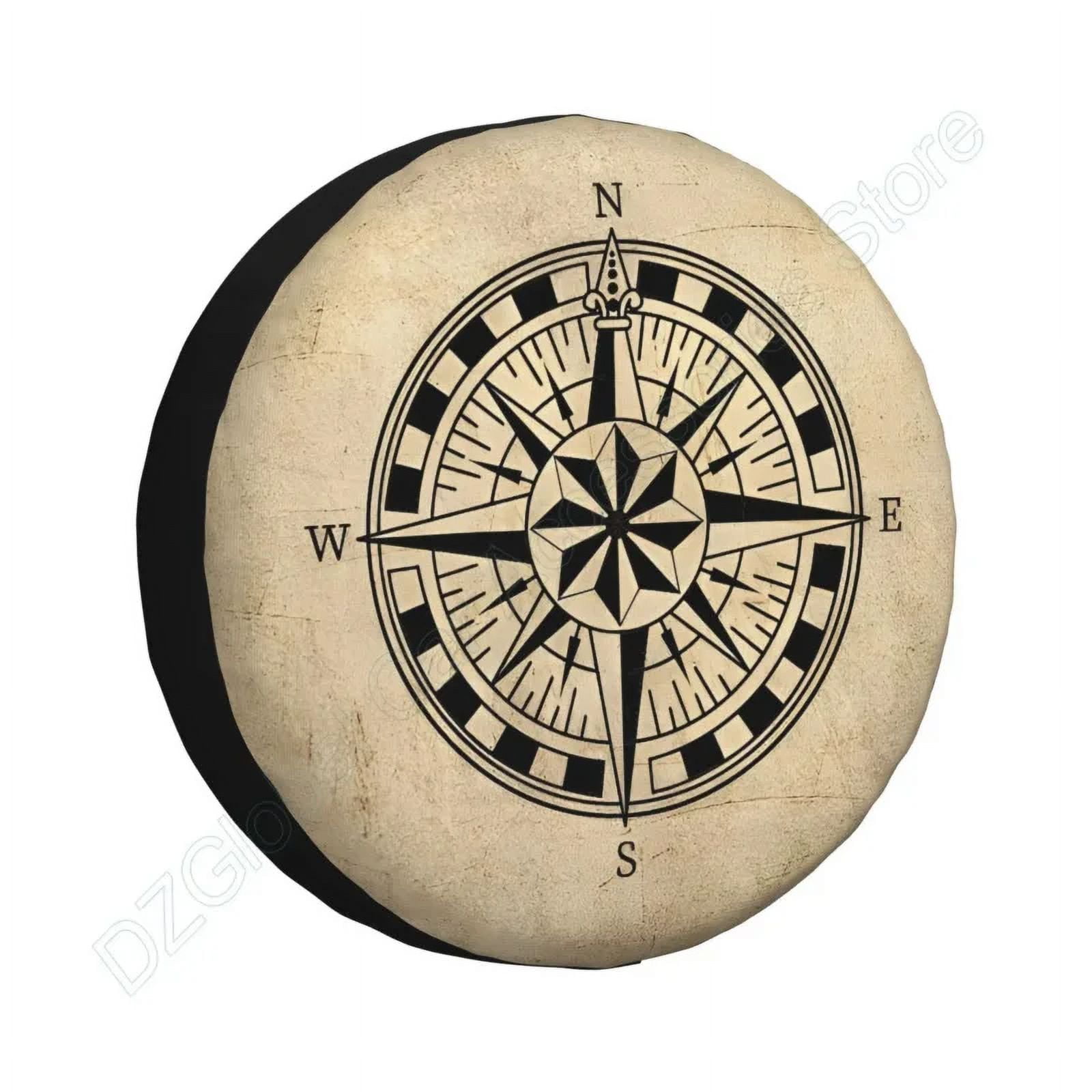 Compass Pattern Spare Tire Cover Tire Protector Universal Wheel Cover Camper Accessories 15 Fit ...