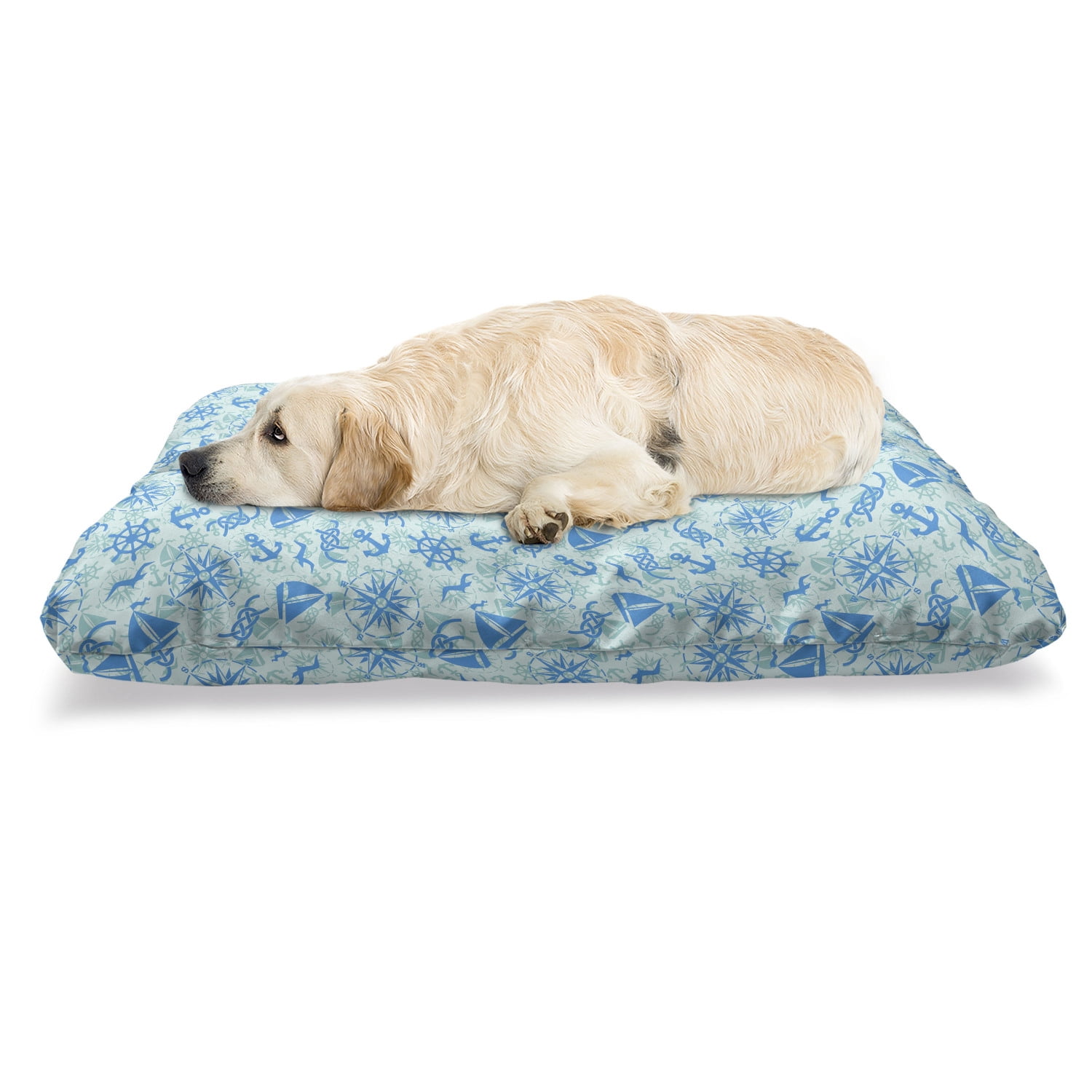 Compass Pet Bed, Various Nautical with Seagulls Anchor Sailor Knot and ...