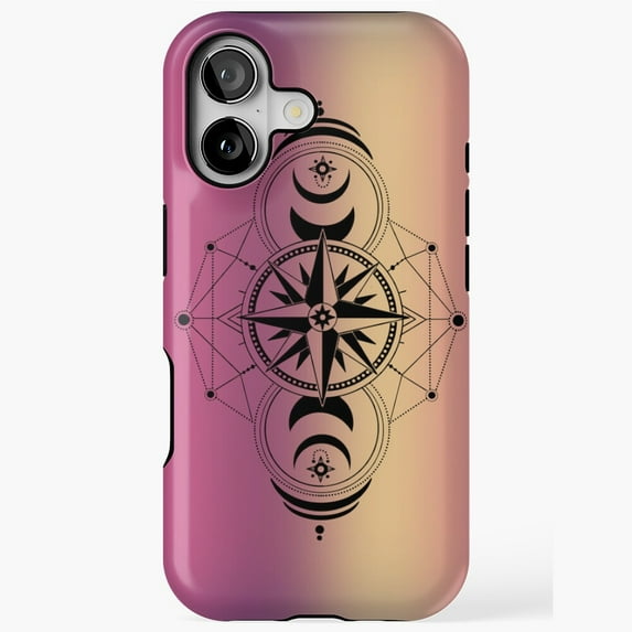 Compass Pink Celestial Inspired Minimalist Artwork Phone Case with ...