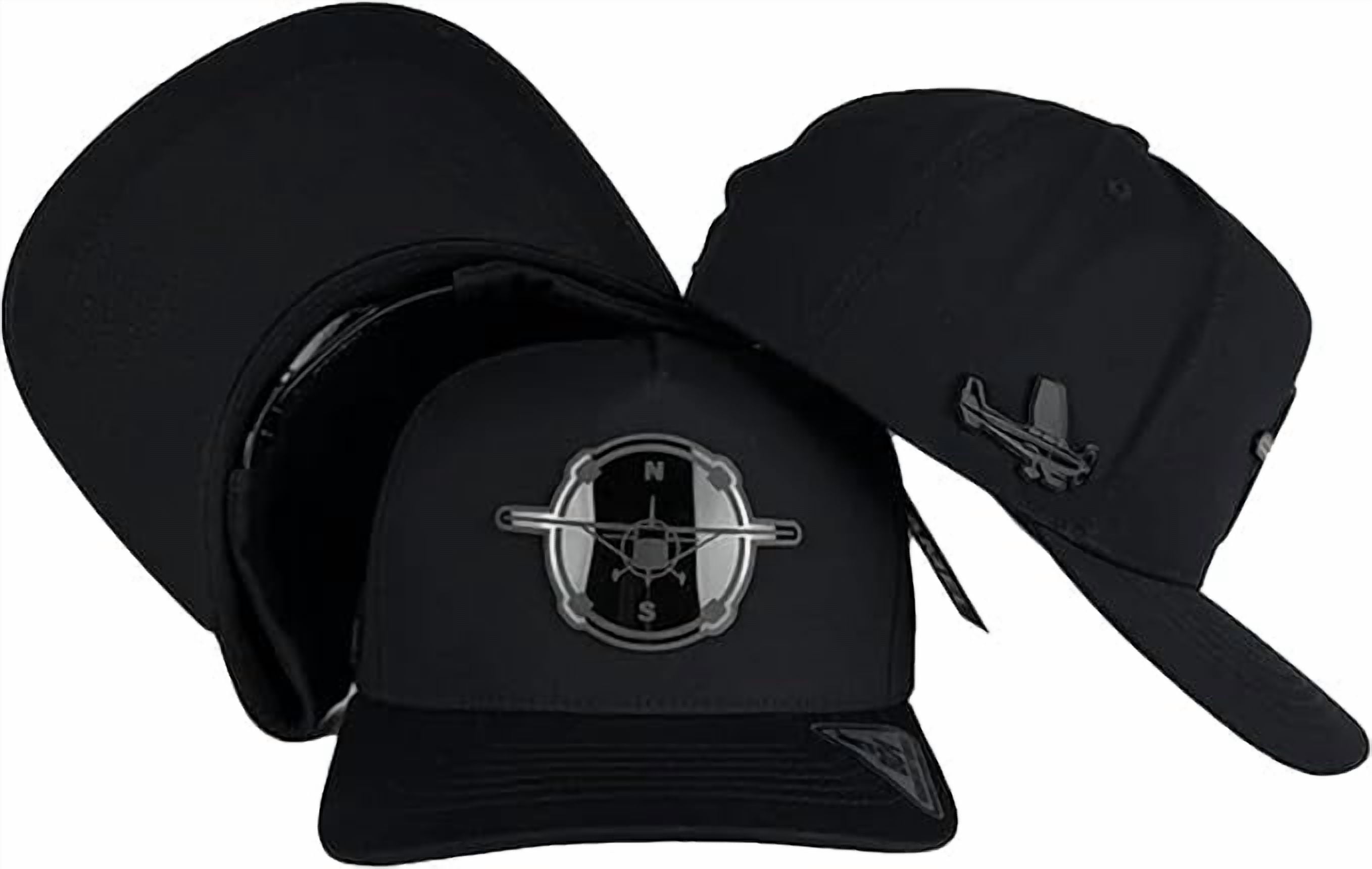 Compass Plane Plate Snapback Hat, Adjustable Snapback Hat with Detailed ...