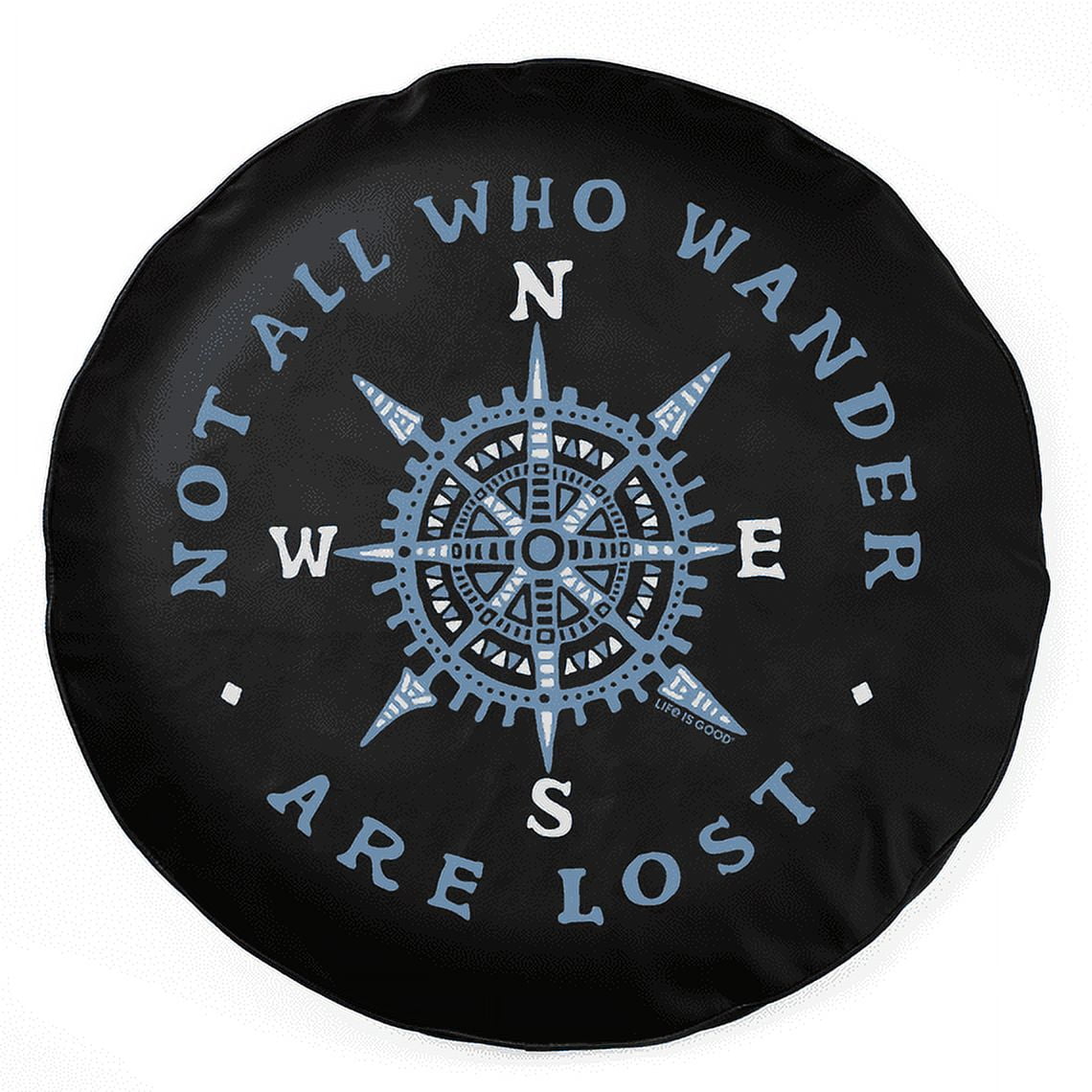 Compass Rose Black Spare Tire Cover UV Sun Wheel Covers Fit for Trailer ...