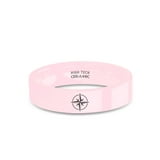 Compass Rose Cartography Engraved Pink Polished Ceramic Ring, 6mm, Size ...