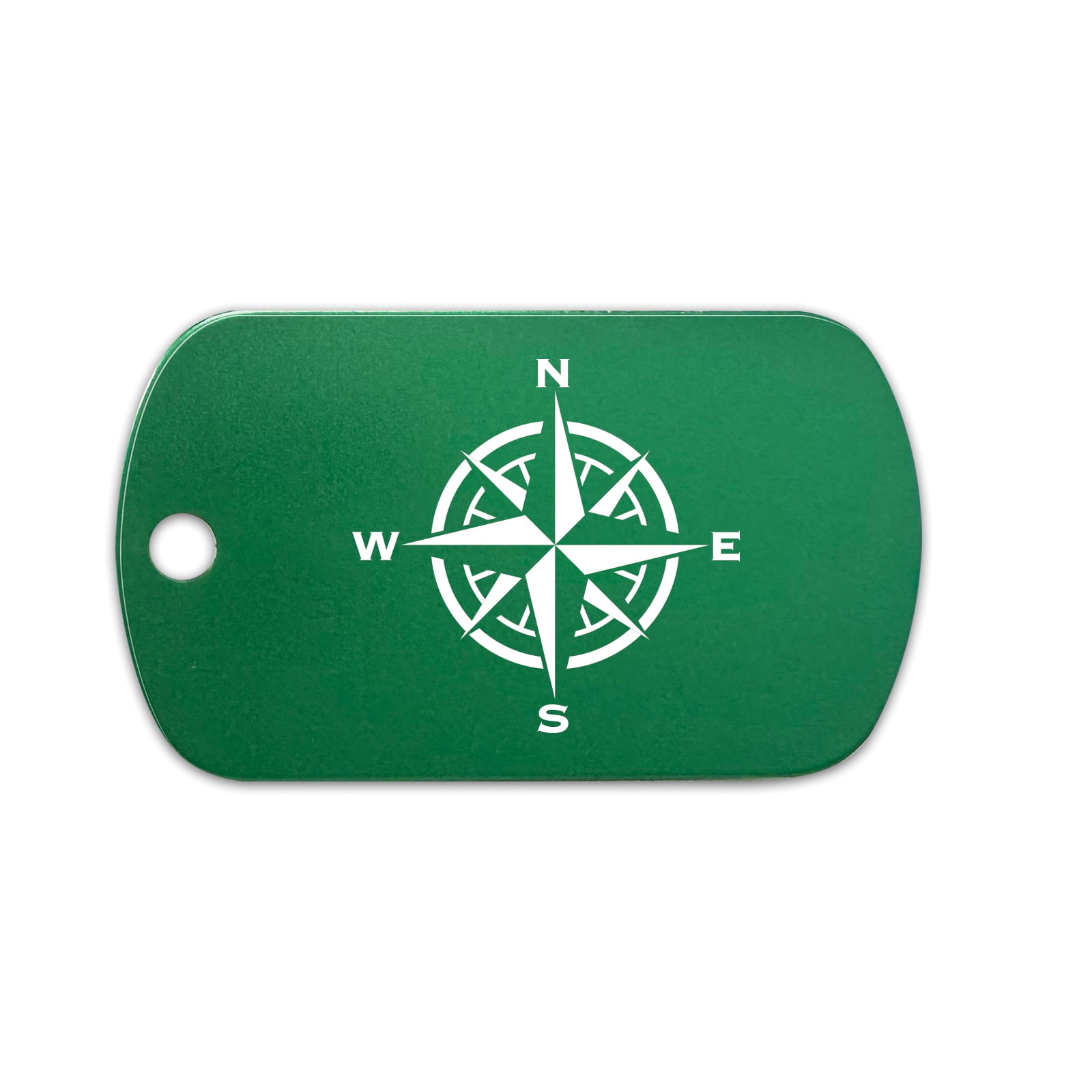 Compass Rose GI Dog Tag Aluminum Keychain windrose nautical chart north ...