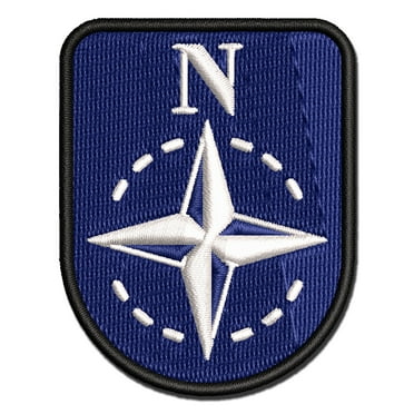 Vintage Nautical Compass Rose Applique Multi-Color Embroidered Iron-On ...