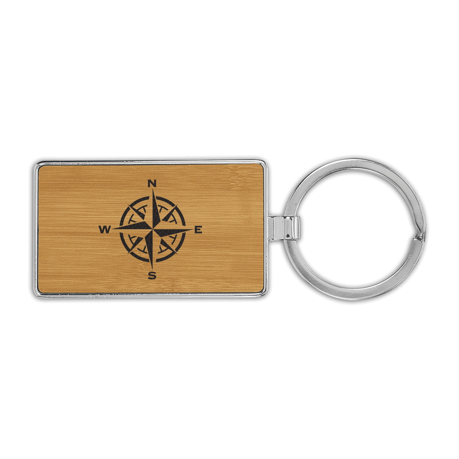 Compass Rose Premium Leatherette Keychain windrose nautical chart north ...