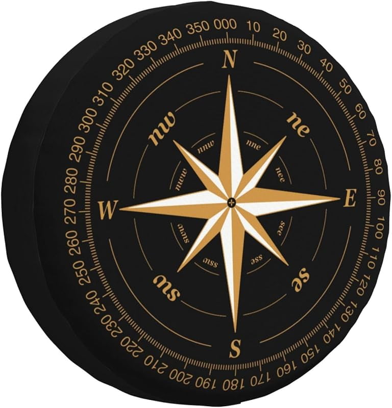 Compass Rose Spare Tire Cover Weatherproof Universal Wheel Protectors Wheel Covers for RV Camper ...