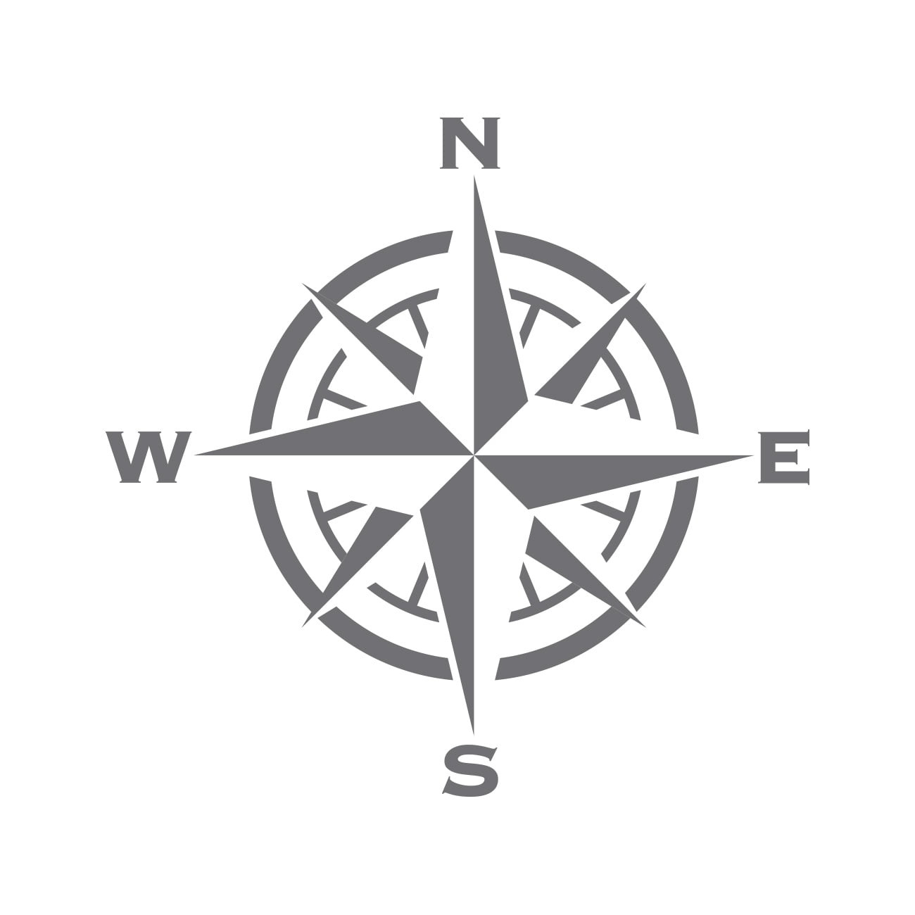 Compass Rose Sticker Decal Die Cut - Self Adhesive Vinyl - Weatherproof ...