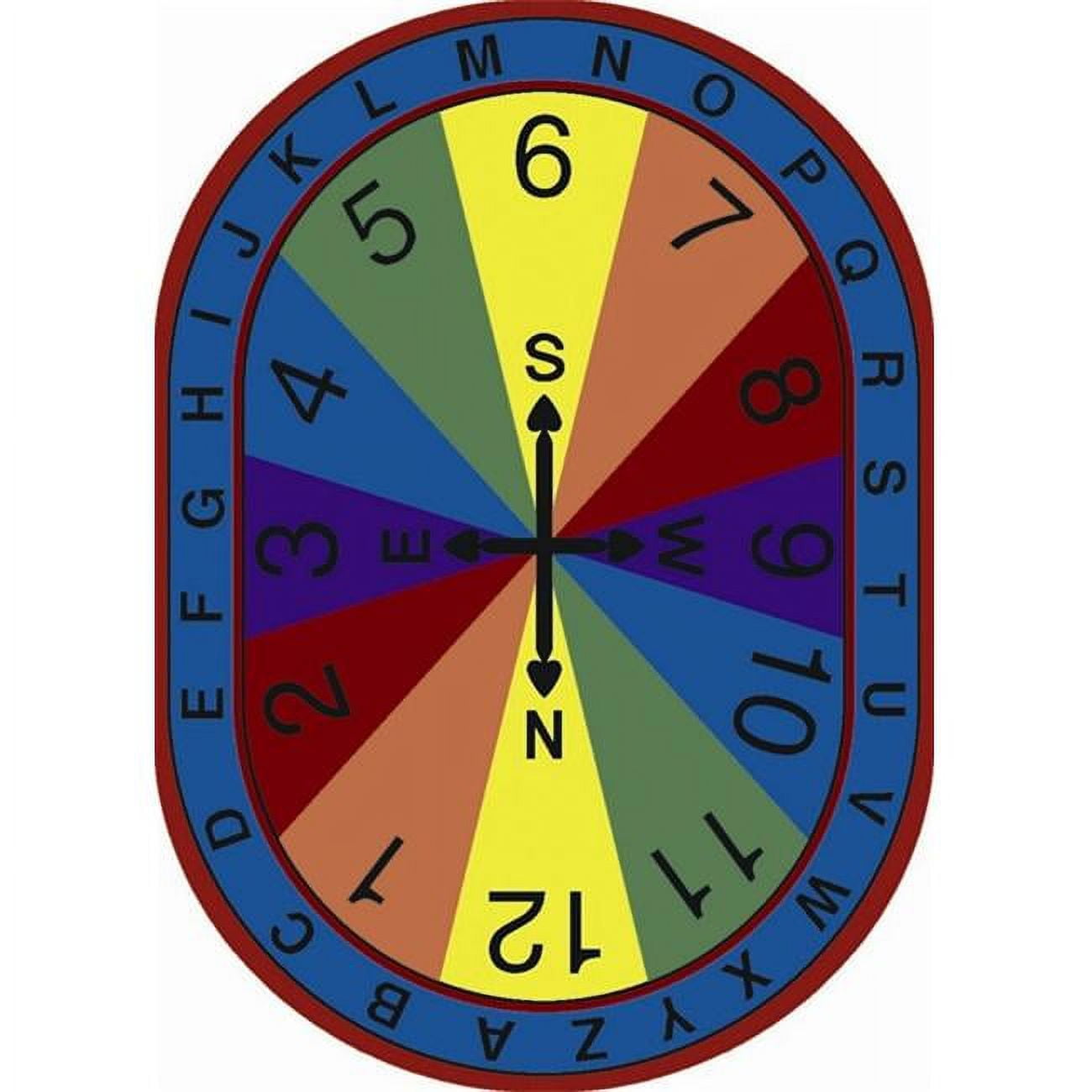 Compass Rug 7 ft.8 in. x 10 ft.9 in. Oval WearOn Nylon Machine Tufted ...